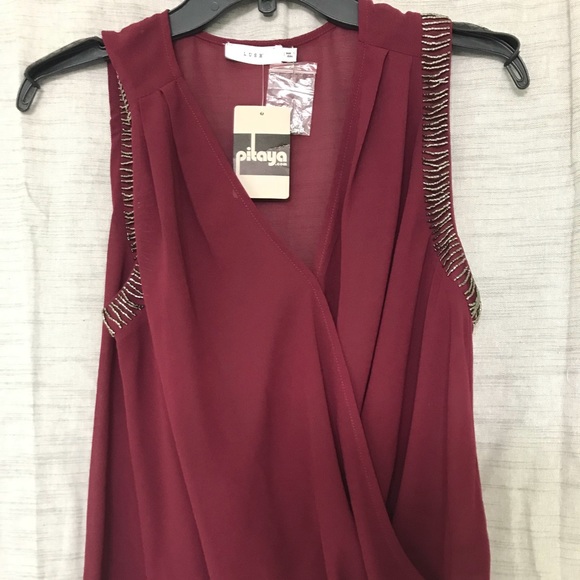 Pitaya | Tops | Pitaya Beaded Sleeve Wrap Top | Poshmark